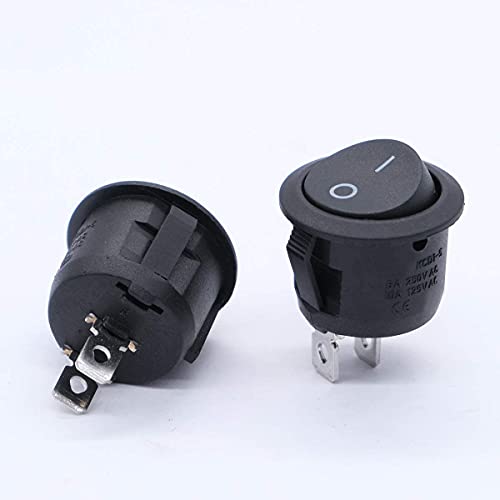 Snapklik.com : Mxuteuk 5pcs Snap-in Round Rocker Switch Toggle Power ...