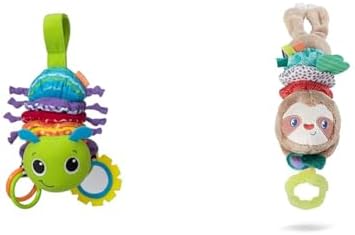 Amazon.com : Infantino Musical Bug and Sloth Plush Toys with Textures ...