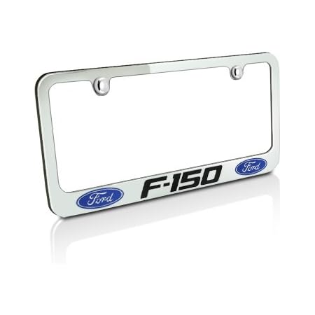 Amazon.com: Ford F-150 Black Metal Auto License Plate Frame : Automotive