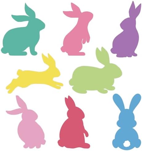 Amazon.com: Wonmon 40 PCS Easter Bunny Cutouts for Bulletin Board ...
