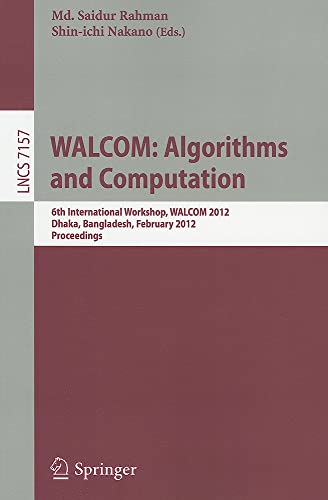 Ebook Walcom Algorithms And Computation 6th International Workshop Walcom 2012 Dhaka