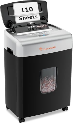 Home Office Bonsaii 100-Sheet Auto Feed Paper Shredder, Micro Cut Heavy ...
