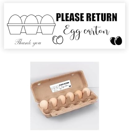 Amazon.com : 500 Pcs Please Return Egg Carton Labels 1 x 2.65 Inch Farm ...