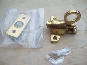 Ironmongery World Spring Loaded Fanlight Catch Fan Light Loft Window Latch Solid Brass : Amazon ...