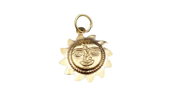 Dharmsaar Suraj Locket, Sooraj Pendant Necklace for Men and women, Gold ...