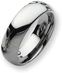 Amazon.com: Tungsten Flat 7mm Polished Band TU96-7.5: Clothing, Shoes ...