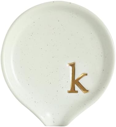 Amazon.com: COLLECTIVE HOME - Ceramic Coffee Spoon Rest, Monogram ...
