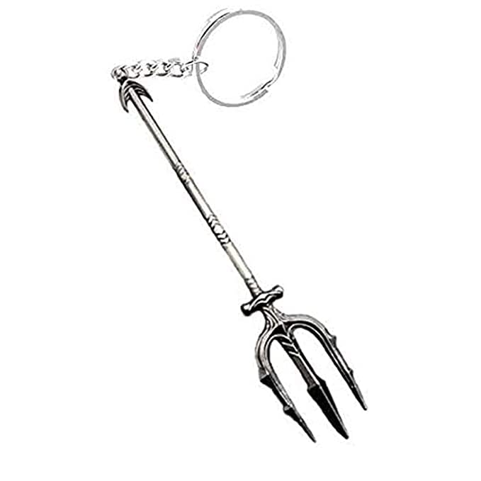 Teczest DC-Justice League Aquaman Silver Metal Trident Keychain ...
