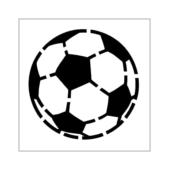 Amazon.com: Soccer Ball Stencil 4 Inch Futbol Sport Game Design ...