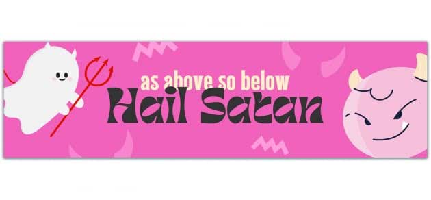 Amazon.com: HAIL SATAN Goat Vinyl Sticker! 4.5" All Weather, Laminated ...