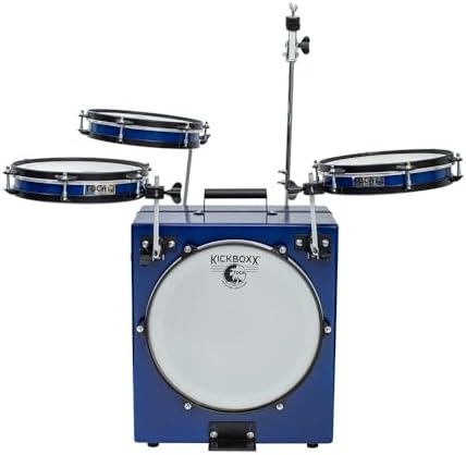 Amazon.com: Toca Percussion KickBoxx Pro Suitcase Drum Set - Cobalt ...
