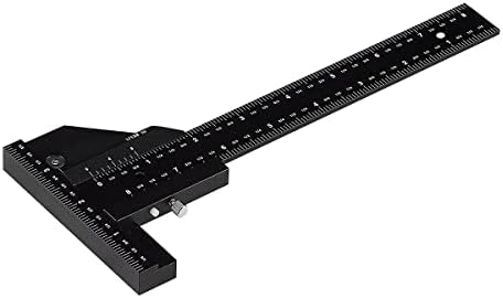 Geynutaly Woodworking Tool T Ruler Sliding Gauge Aluminum Alloy Scribe ...