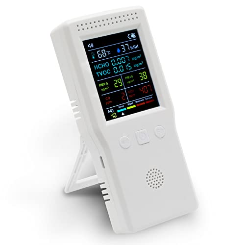 Air Quality Monitor 9 in 1,Formaldehyde Detector Indoor, Temperature ...