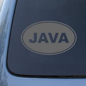 Amazon.com: JAVA EURO OVAL - Coffee Programming Coding - Vinyl Car ...