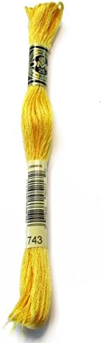 Amazon.com: DMC 6-Strand Embroidery Cotton Bundle - Yellow Color Family ...