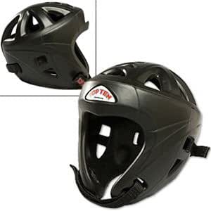 Amazon.com : Top Ten Avantgarde Martial Arts Headgear - Black - Large ...