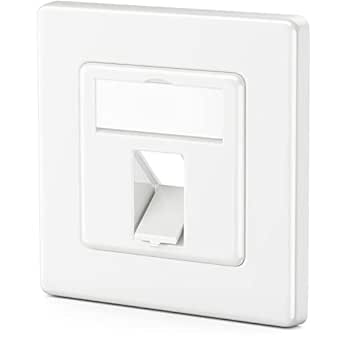 deleyCON 1x 1-Poorts LAN-Aansluitdoos Datadoos Inbouwdoos voor Keystone ...