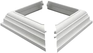 2 Pack 4x4 Inch White PVC Fence Post Skirts - Split Style Post Cover ...