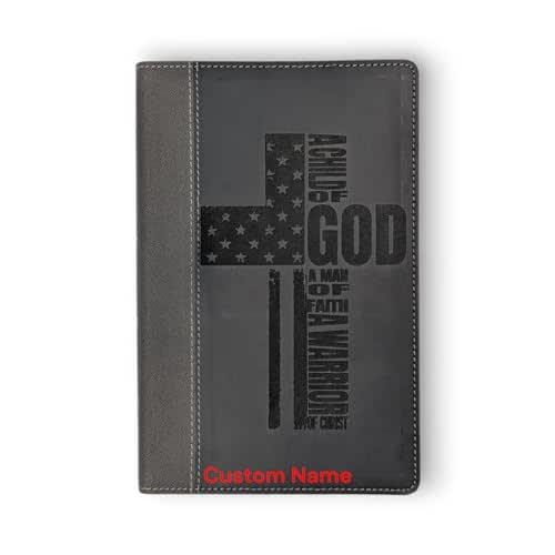 Amazon.com: Warrior of God Personalized Large Print NIV Bible | Cross ...