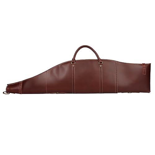 Tourbn Genuine Leather Rifle Bag 46 inch Soft Padded Gun Slip with ...