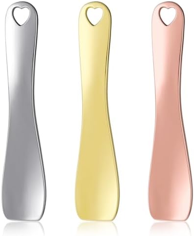 Amazon.com: WLLHYF 3 PCS Metal Cosmetic Spoon Skincare Spatula Stick ...