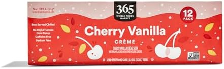 Amazon.com : 365 by Whole Foods Market Cherry Vanilla Creme Soda 12 ...