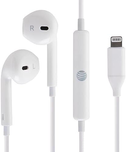 Amazon.com: AT&T Lightning Corded Earbuds with Microphone and in-Line ...