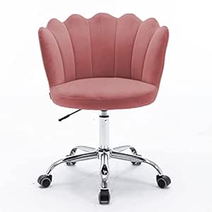 Artzilla Crown Chair with Wheels Modern Leisure Desk Velvet Mid-Back ...