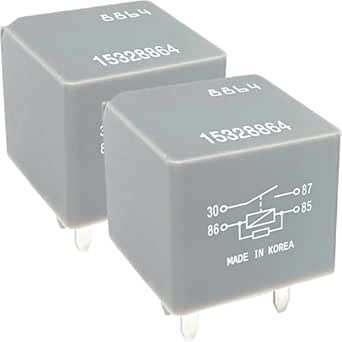 15328864 (2-Pack) 12V 40A 4-Pin SPST Automotive Power Relay Compatible ...