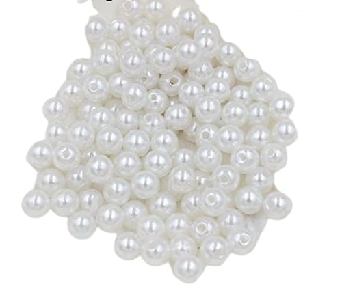 Goodluck Boutique 6 MM White Moti Shining Pearl for Necklace, moti ...