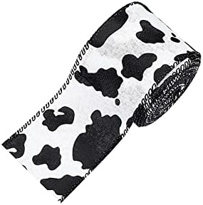 Amazon.com: 3 Rolls Wired Cow Grosgrain Ribbon, 15 Yards Wired Cow ...