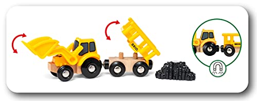 BRIO Construction Vehicles - Premium Wooden Toy Train Set | Fun and ...