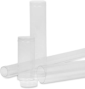 Amazon.com: Clear Mini Round Cylinder Containers for Candies 1" X 7 ...