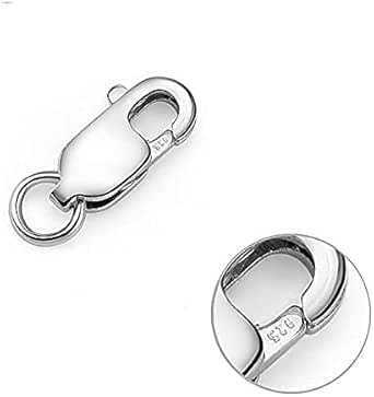 Amazon.co.jp: シルバー925 ロブスタークラスプ 8mm 10mm 12mm S925 silver925 (2個, 10mm×3.5mm) : ファッション