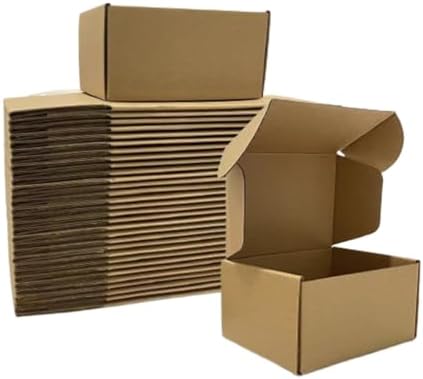 Amazon.com: RongYangTong 50 Pack 6x4x3 Inches Brown Corrugated Mailer ...