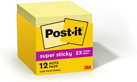 Amazon.com : Post-it Super Sticky Notes, 2x2 in, 8 Pads, 2X The ...