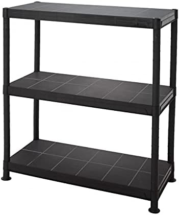 BiGDUG Black Plastic Shelving Unit - 968H x 900W x 400D mm - Weather ...