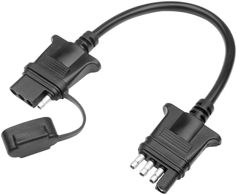 Amazon.com: MECMO 4-Pin Flat Trailer Extension Cable 12 Inch, Heavy ...