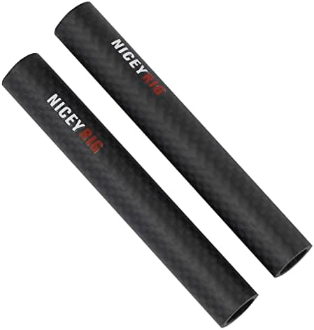 NICEYRIG 15mm Carbon Fiber Rods 10cm (4inch) Length for 15mm Rod Clamp ...