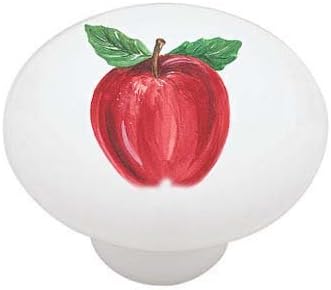 Gotham Decor Red Apple Ceramic Drawer Knob - Cabinet And Furniture ...