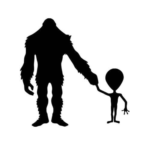 Amazon.com: Sasquatch And Alien -Cryptids, Big Foot, Aliens Vinyl Decal Sticker (24 Variations ...