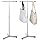 Amazon.com: Blulu 2 Pcs Heavy Duty Adjustable Shopping Bag Rack Metal ...