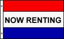 Amazon.com : Now Renting Message Flag Nylon 3 ft. x 5 ft. : Patio, Lawn ...
