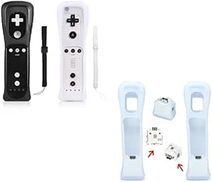 Amazon.com: TechKen 2 Pack Wii Controller & Wii Motion Plus Adapter ...