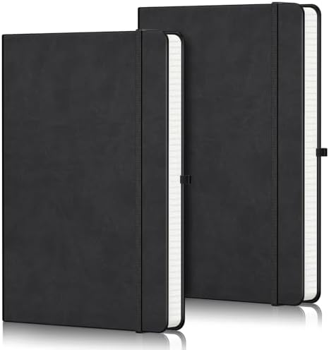 Yarotm Notebook A5 Squared - 2PCS Leather Notebooks 14x21cm - 100GSM ...
