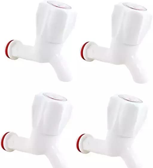 Polo White PVC Plastic Short Body Bibcock, Water Tap for Kitchen ...