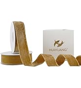 Amazon.com: HUIHUANG Brown Sheer Wired Ribbon with Satin Stripe 1-1/2 ...