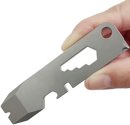 Epichao Titanium Mini EDC Keychain Pry Bar with Bottle Opener Portable ...