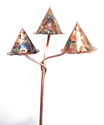 Copper toadstools garden ornament, garden decor, unique sculpture ...