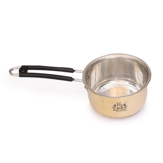 Buy ROYALSTUFFS 2.2 LTR Brass Sauce Pan Tapeli for Milk,Tea with Tin ...